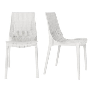 Lumina Outdoor Patio Chair, Set of 2 - Contemporary - Outdoor Dining ...