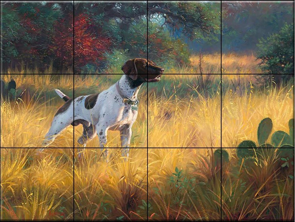 Tile Mural, The Pointer, Mk by Mark Keathly, 17" x 12.75" (12 Tiles ...