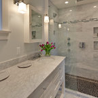 Custom Master Bath with Infinity Shower Floor - Transitional - Bathroom ...