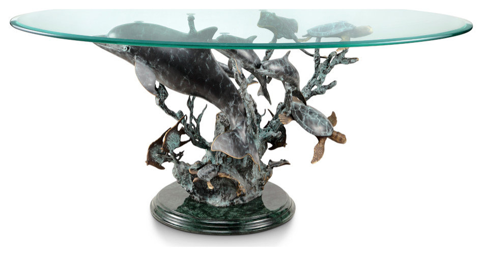 Dolphin Seaworld Coffee Table - Beach Style - Coffee Tables - by SPI ...