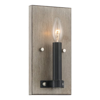 Rawson Ridge Wall Sconce in Aged Silverwood And Coal, 5.000 - Farmhouse ...