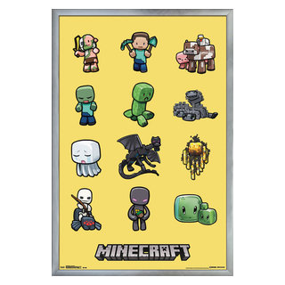 Minecraft Characters Poster - Contemporary - Kids Wall Decor - by ...