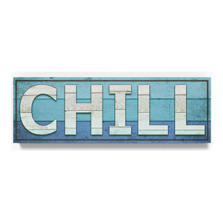 "Gypsy Sea Blue Chill" by Lightboxjournal, Canvas Art, 6"x19" - Beach ...