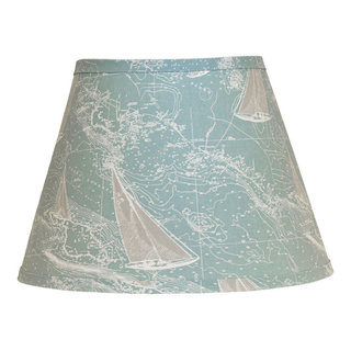Sail Away Spa Blue Shade, 18" - Beach Style - Lamp Shades - by West ...