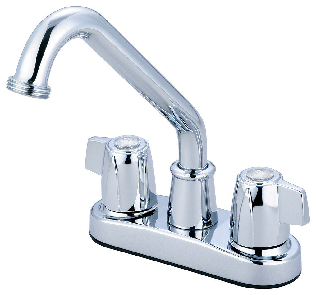 Two Handle Bar Laundry Faucet, Polished Chrome - Contemporary - Bar ...
