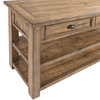 Farmhouse Console Table, Pinewood Top With 2 Storage Drawers ...