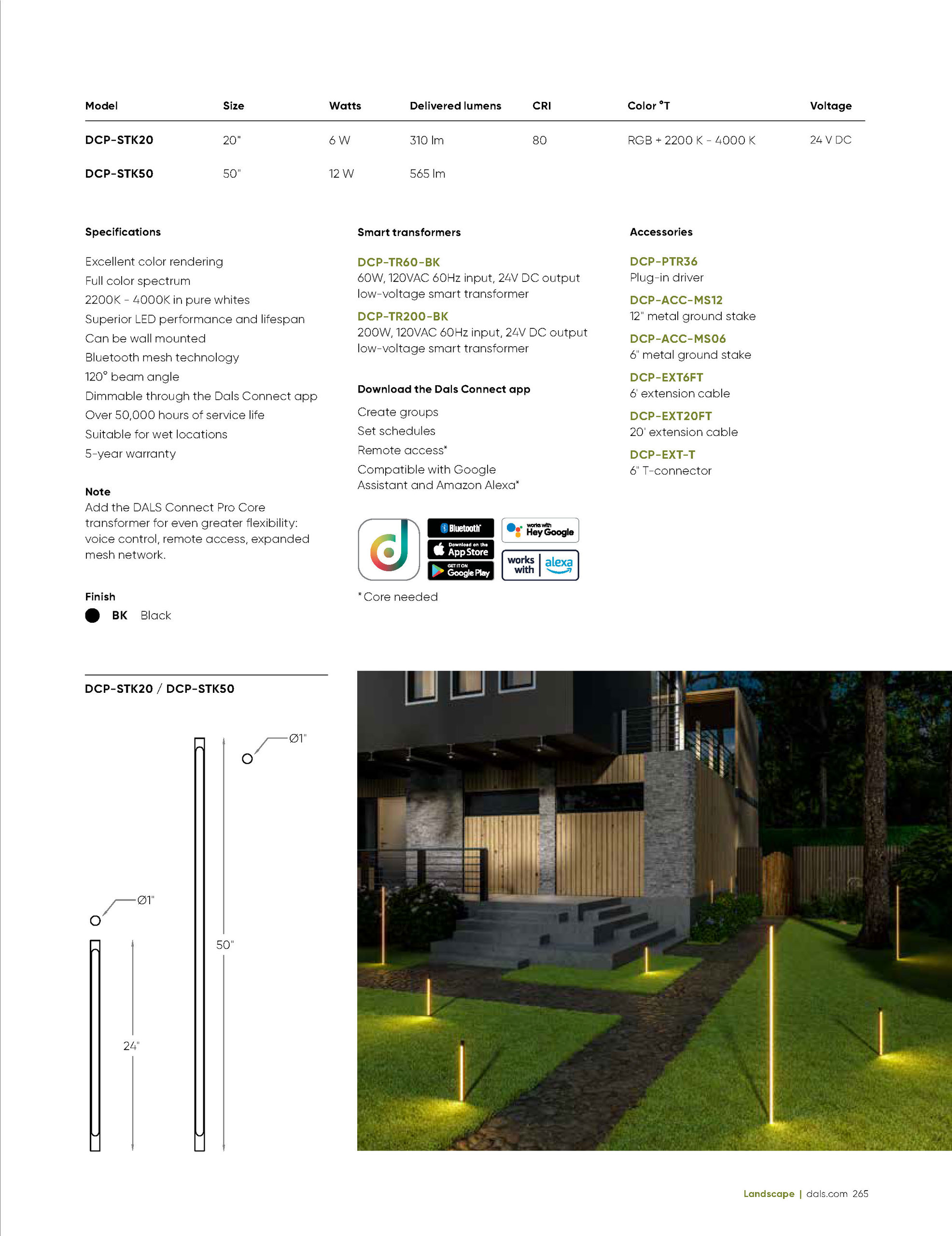 DALS Connect Pro 50" Smart Path Light - Modern - Path Lights - by DALS ...