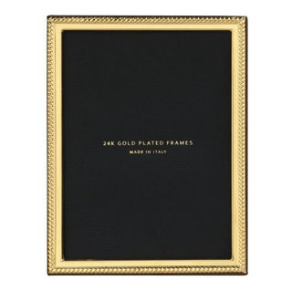 Cunill 24K Gold Plated Rope Narrow Picture Frame, 5"x7" - Contemporary ...