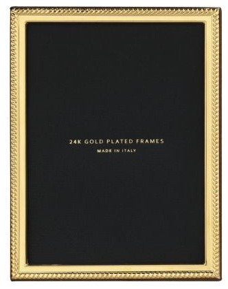 Cunill 24K Gold Plated Rope Narrow Picture Frame, 5"x7" - Contemporary ...