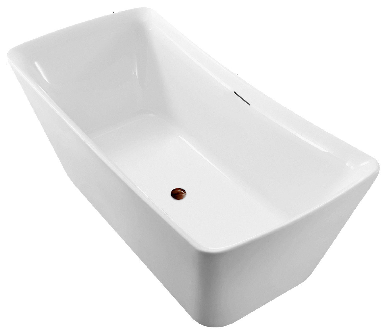 62'' Streamline NPT9550ORB Freestanding Tub With Internal Drain ...