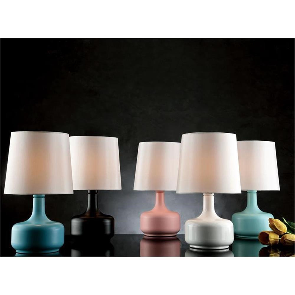 Bowery Hill Modern / Contemporary Metal Base Table Lamp in Pink Finish ...