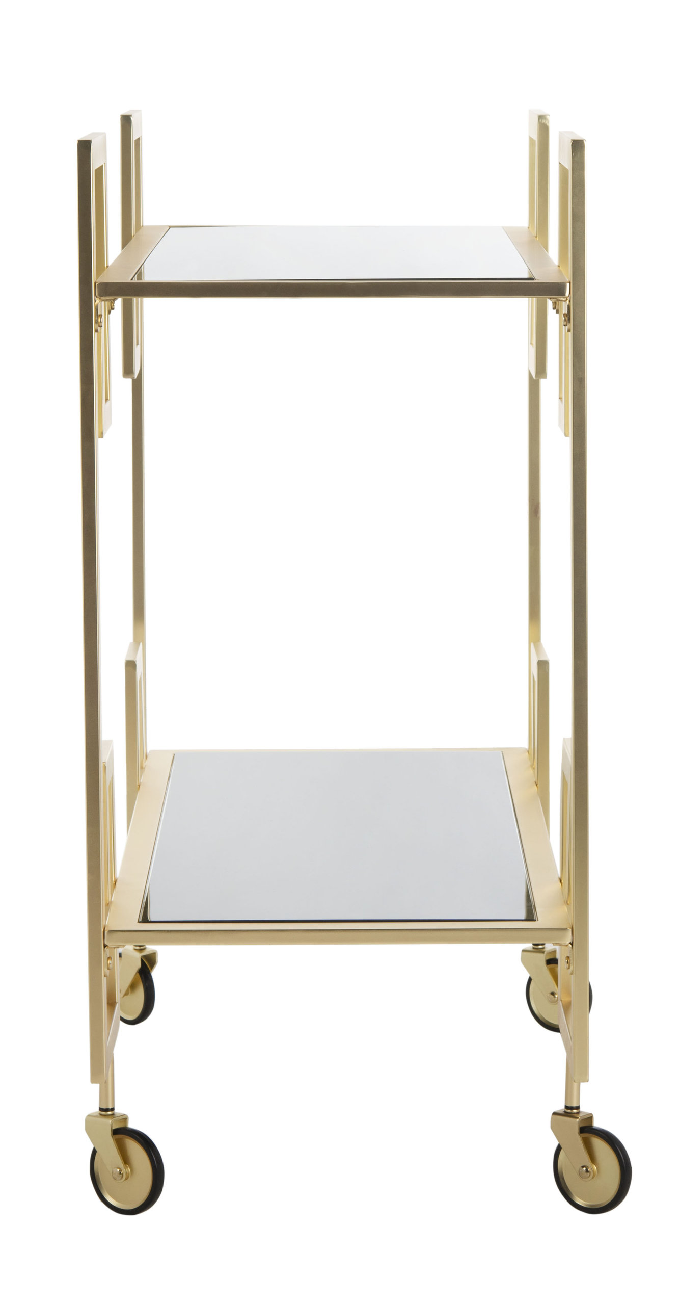 Safavieh Eliza 2-Tier Bar Cart, Brass, Glass - Contemporary - Bar Carts ...