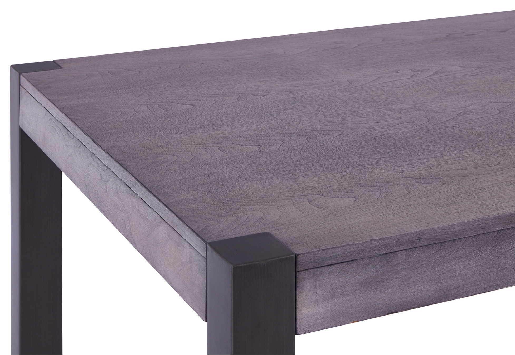 Tatum Contemporary Dining Table in Mineral Finish and Gray Walnut Top ...