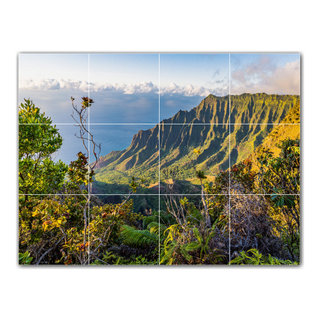 Beach Ceramic Tile Wall Mural HZ500049, 32" Wide x 24" High - Tropical ...