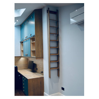 Oak Contrast Home Office - Contemporary - Home Office - Cardiff - by ...