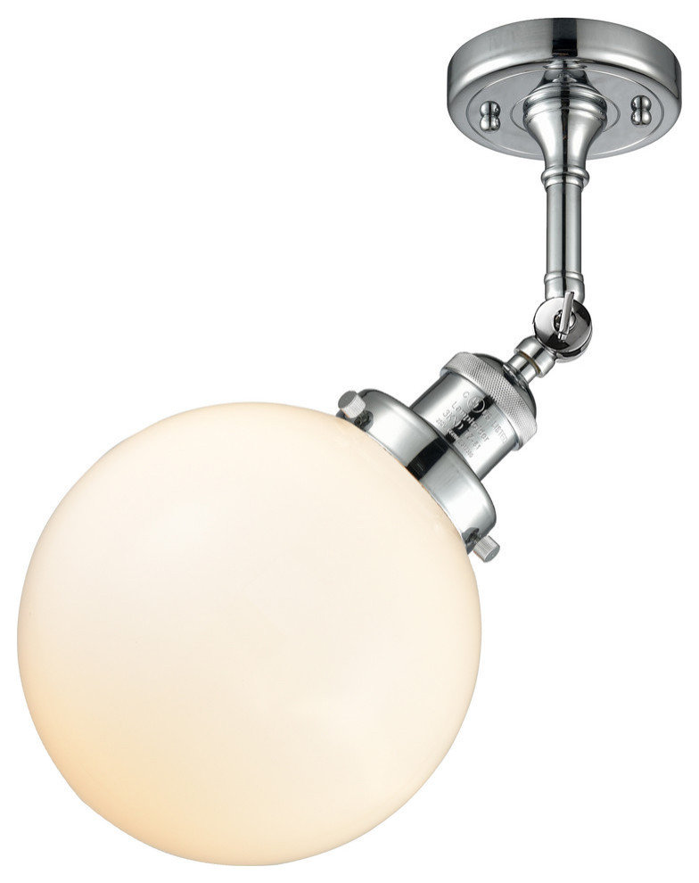 Innovations 1-LT LED Beacon 8" Semi-Flush Mount - Polished Chrome ...