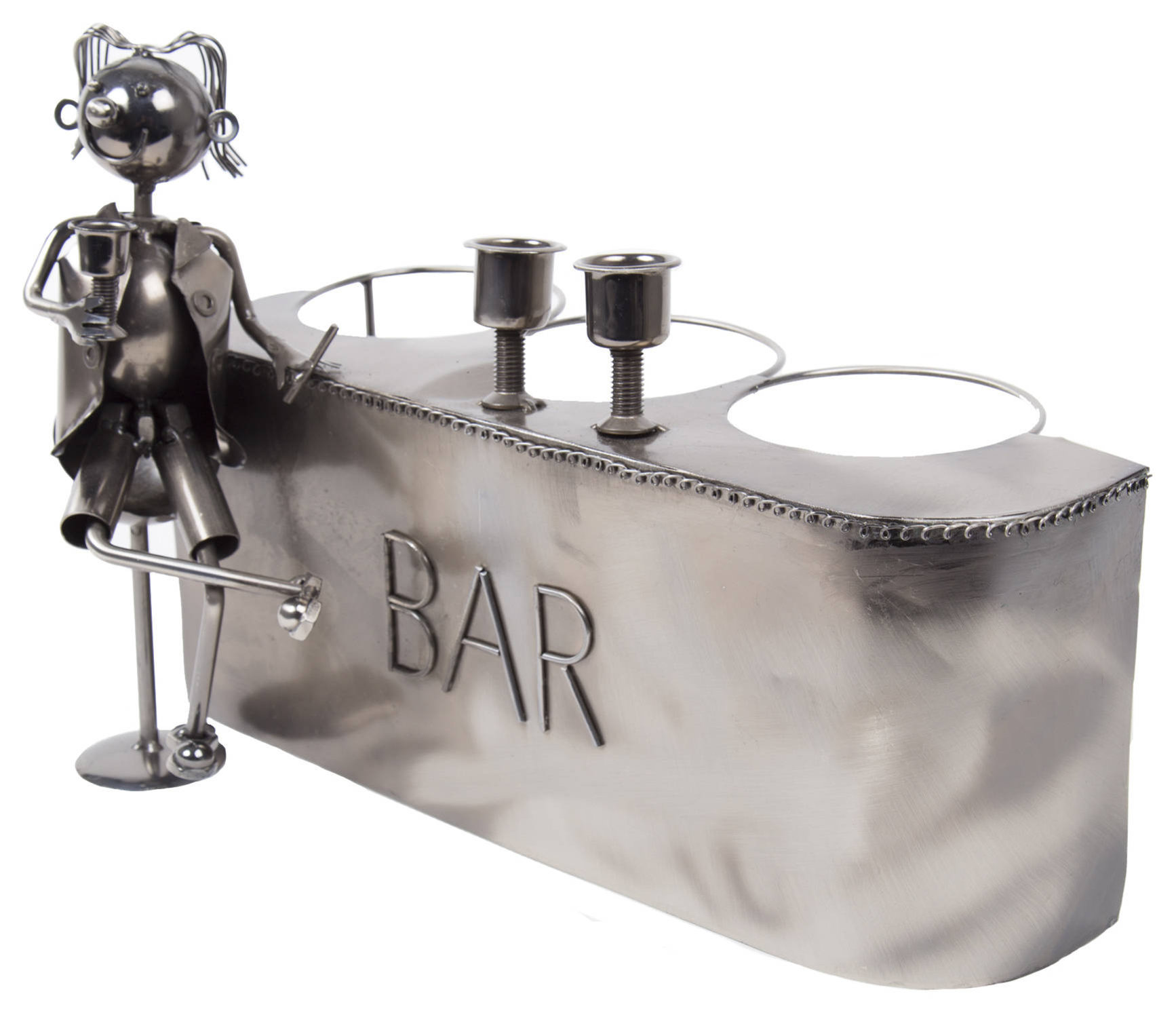 Unique Decorative Bar Iron Wine Presenter, 12"x10", Iron - Industrial ...