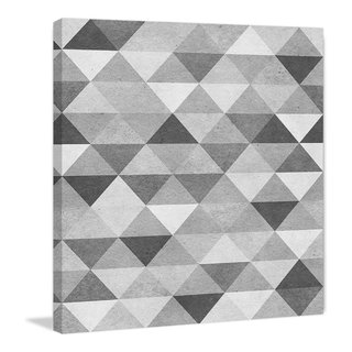 "Chromatic Triangles Square" Painting Print on Canvas, 18"x18 ...