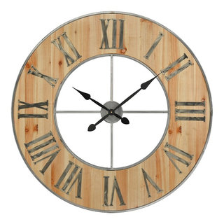 STERLING 3205-002 Foxhollow Wall Clock - Industrial - Wall Clocks - by BH Lights | Houzz