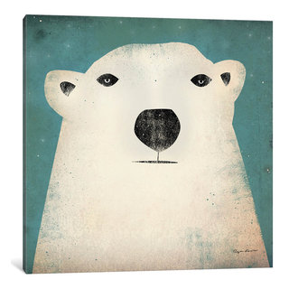 "Polar Bear " by Ryan Fowler, Canvas Print, 37x37x1.5" - Contemporary - Prints And Posters - by ...