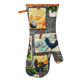 Chalkboard Chickens "Gauntlet" Oven Mitt - Contemporary - Oven Mitts ...