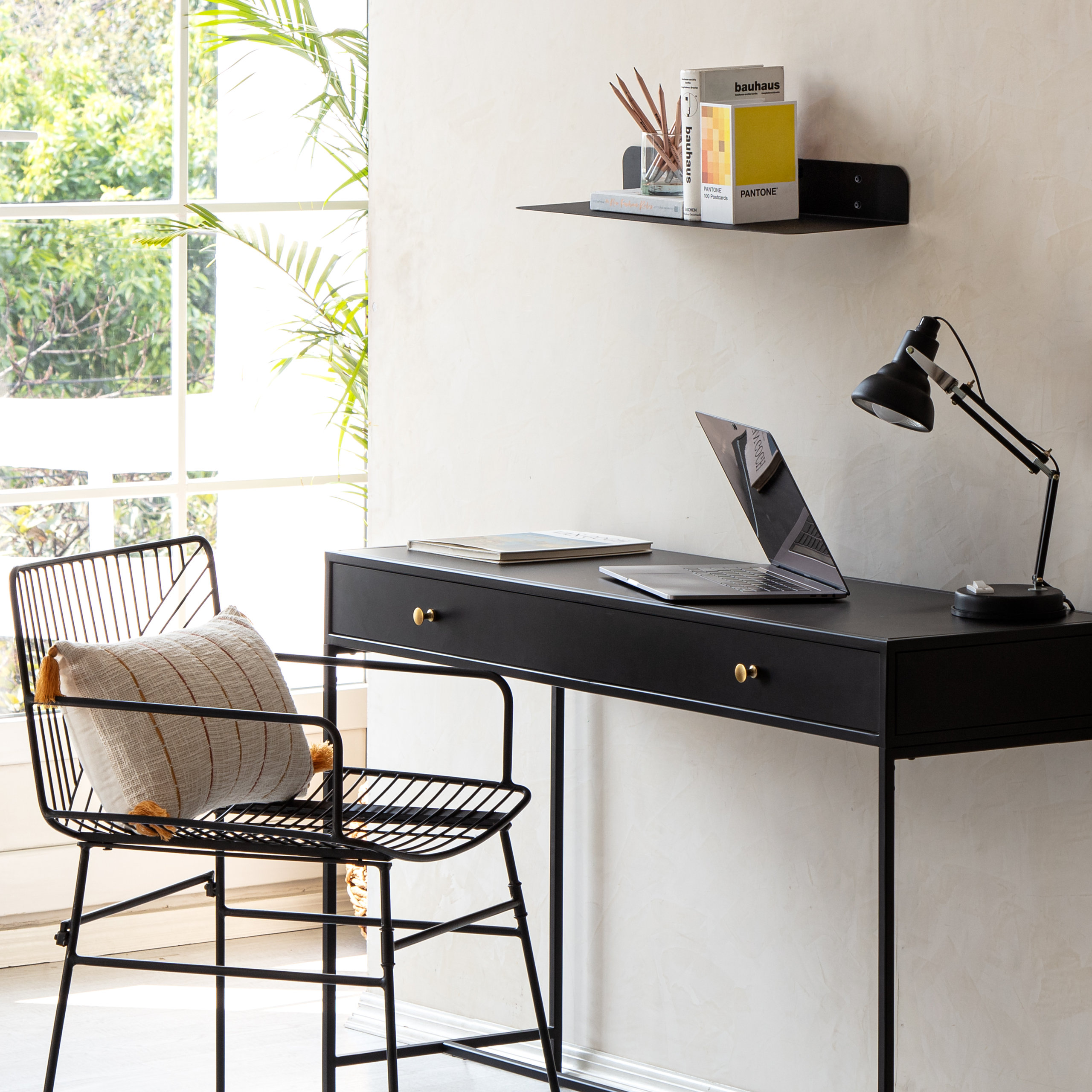 Saffron Fabs Metal Wall Shelves, 24x8 - Transitional - Display And Wall ...