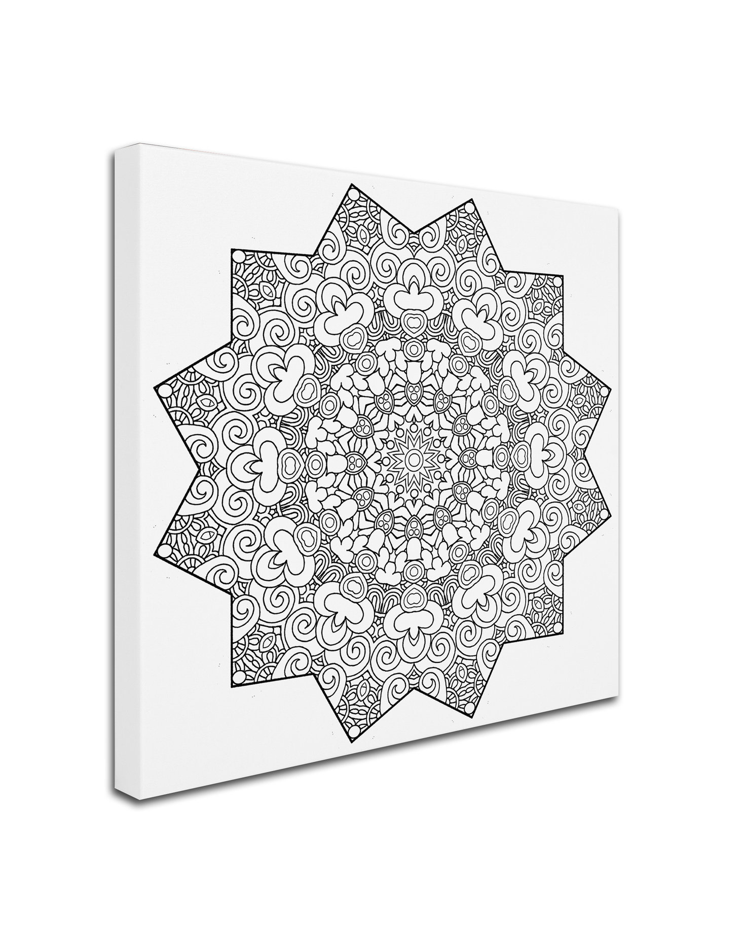 Kathy G. Ahrens 'Andrew Mandala' Canvas Art, 18"x18" - Contemporary ...