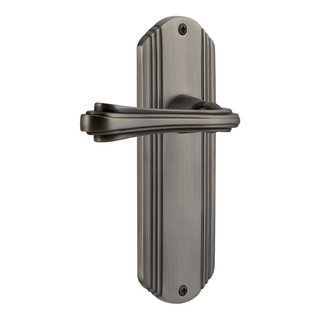 Deco Plate With Fleur Lever, Single Dummy - Surface Mounted: No Backset ...