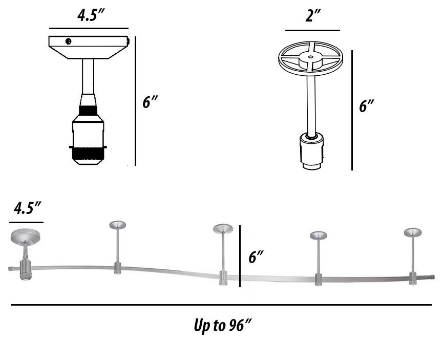 Flexrail 8ft Starter Kit With Power Feed and Standoffs, Platinum ...