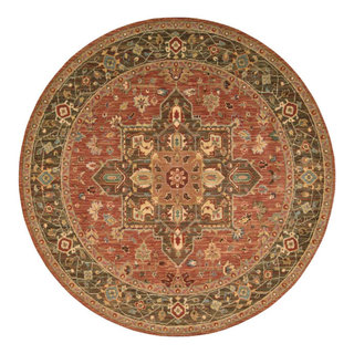 Nourison Living Treasures LI01 Area Rug, Rust, 5'10" x Round ...
