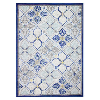 Bashian Gibson Indoor/Outdoor Area Rug Grey Blue, 2'6" X 8 ...