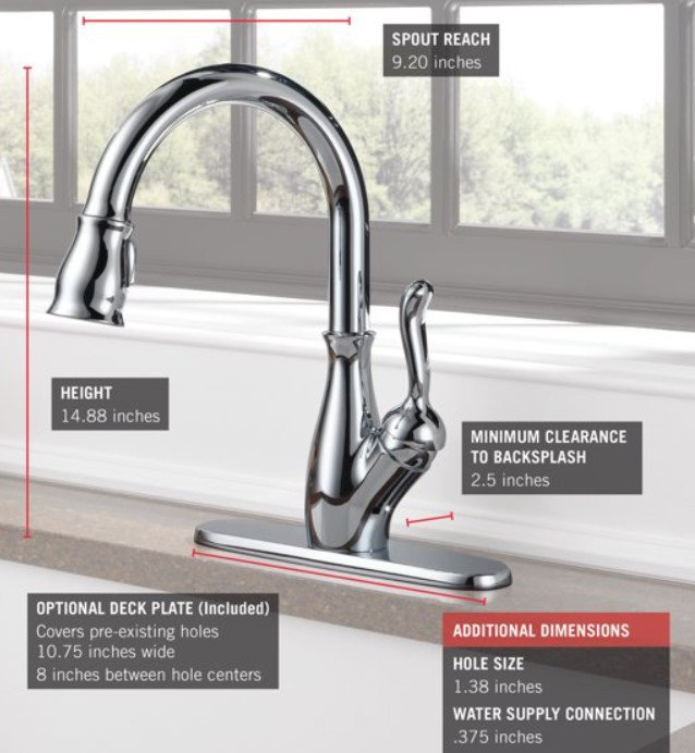 Kitchen Faucet with ShieldSpray & Magnetic Docking Pull-Down Sprayer ...