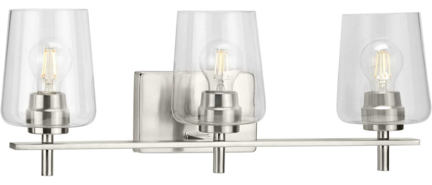 Calais Three Light Bath Bracket, Brushed Nickel - Transitional ...