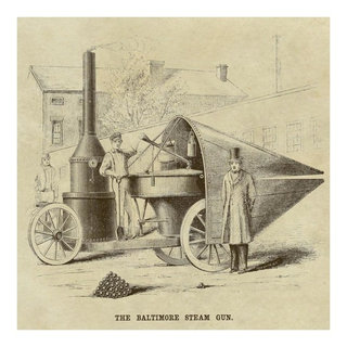"Baltimore Steam Gun" Digital Paper Print by Inventions, 18"x18", 18 ...