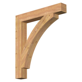 Balboa Traditional Bracket, 18"Dx30"H, 4"W Western Red Cedar/Rough Sawn ...