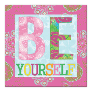 Be Yourself Pink Wall Art, 20x20 - Contemporary - Prints And Posters ...