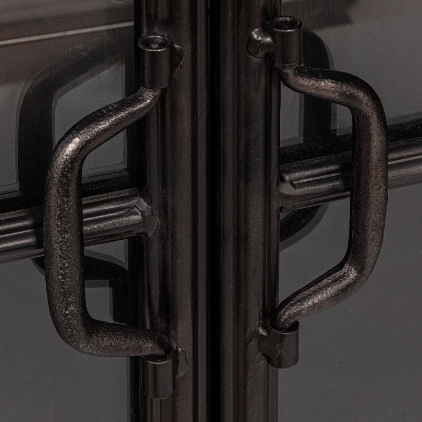 Petit Black Metal Sideboard With Arched Doors - Industrial - Buffets ...