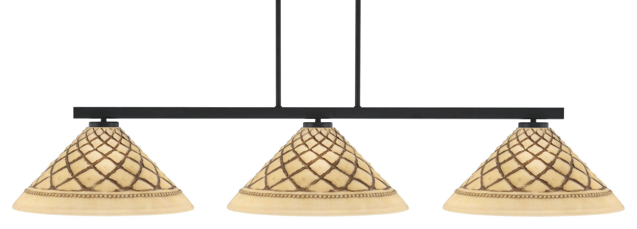 Atlas 3 Light Bar In Matte Black Finish With 16" Chocolate Icing Glass ...