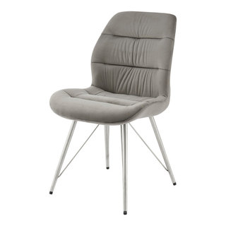 Raven Velvet Fabric Dining Side Chair, Set of 2 - Midcentury - Dining ...