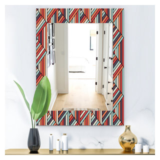 Designart Geometric Pattern in Op Art Design Modern Frameless Wall ...