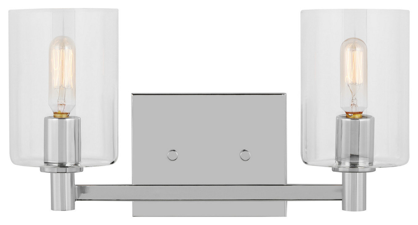 Fullton Two Light Bath Vanity, Chrome - Transitional - Bathroom Vanity ...