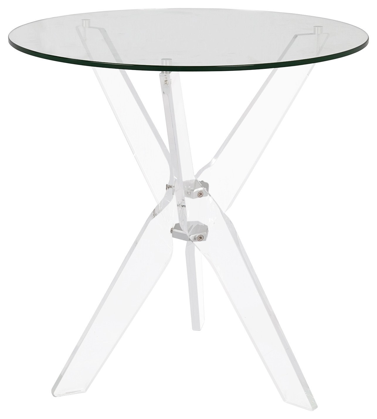 22 Round Acrylic Accent Table - Contemporary - Side Tables And End ...