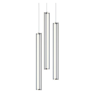 AFX Lighting Cass 3-Light Medium Round Pendant, Nickel/Frost ...