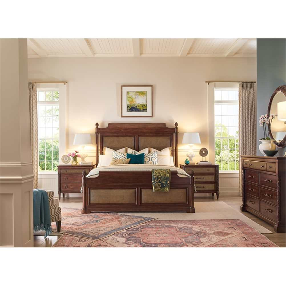 Hooker Furniture Charleston Round Traditional Wood Mirror in Cherry ...