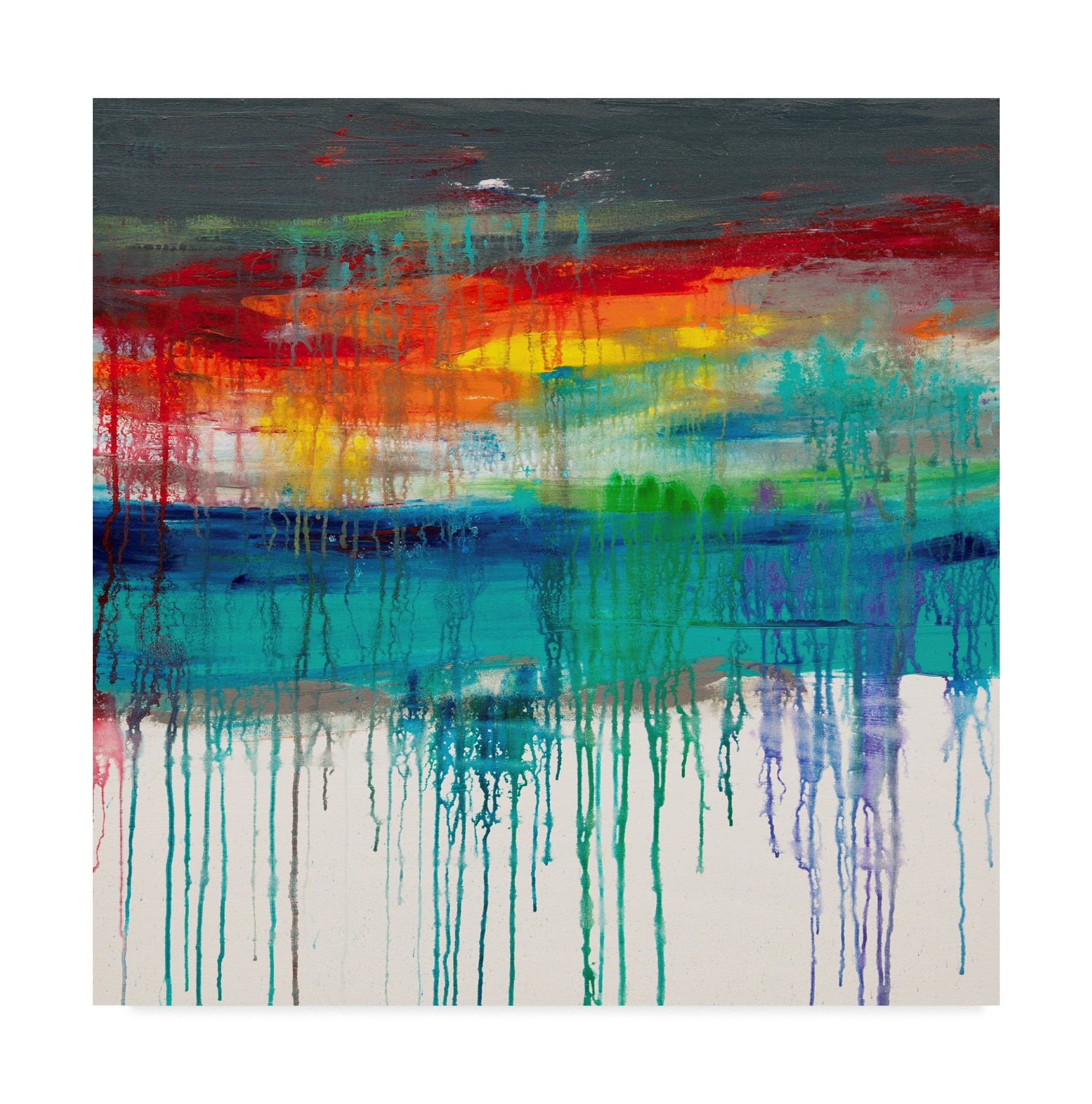 "Lithosphere Dripping Paint" by Hilary Winfield, Canvas Art, 24"x24 ...