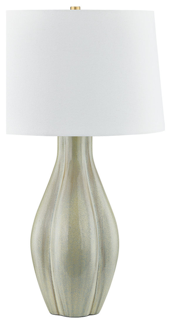 Hudson Valley Lighting Galloway 30.75" Table Lamp Ceramic Coastal Green ...