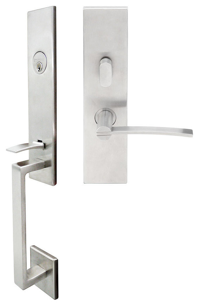 Horizon Lever, Mortise Entry Handleset, Left Hand, Satin Stainless ...
