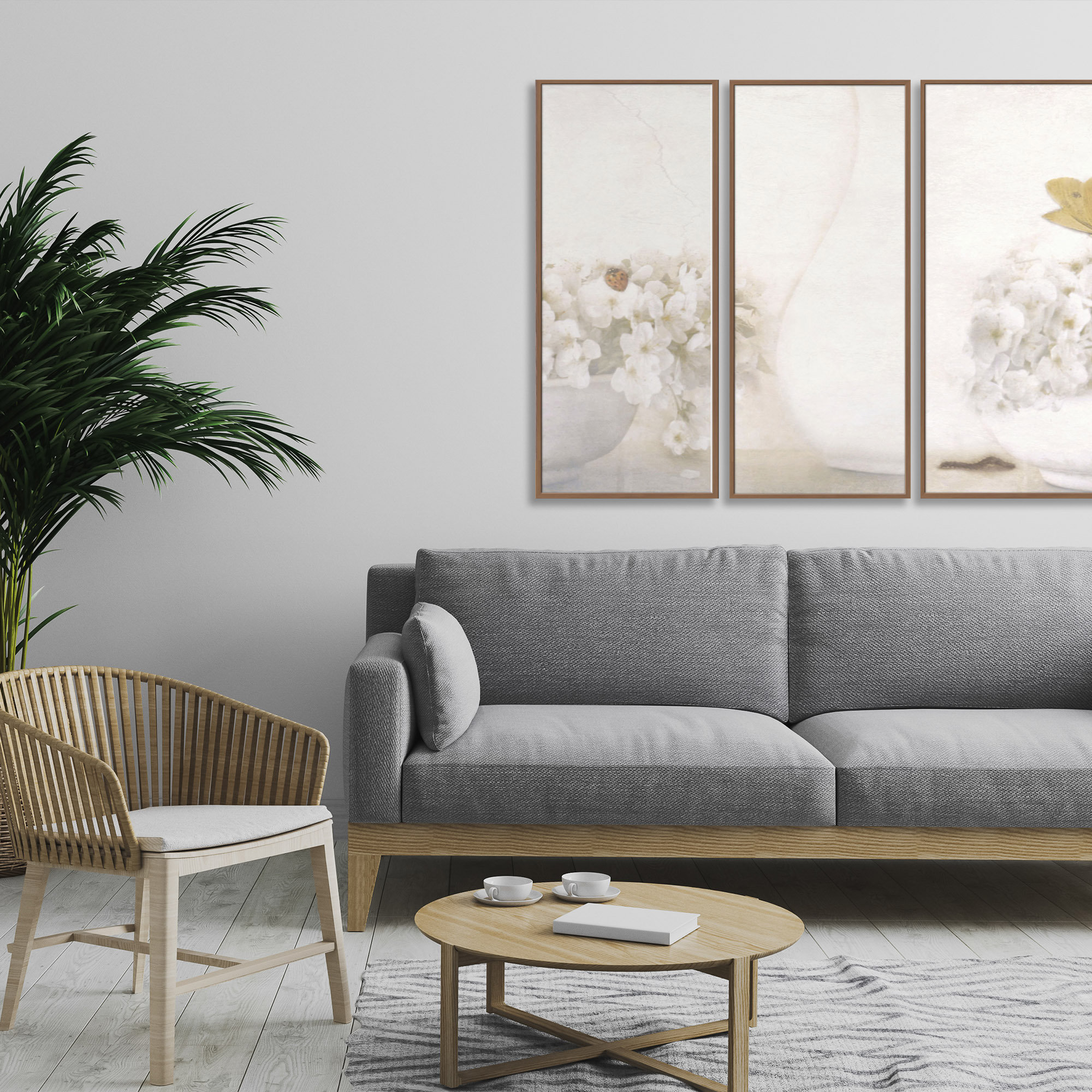 Summertime Framed 3-Piece Wall Art Set by Delphine Devos, 20"x40" - Contemporary - Prints And ...