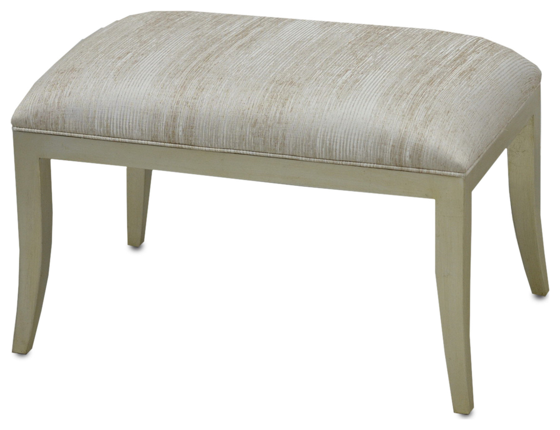 Garson Silver Linen Ottoman - Transitional - Footstools And Ottomans ...