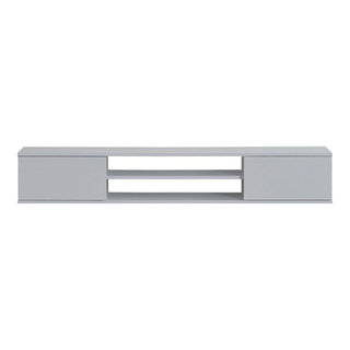 Floating TV Stand for up to 80 inch TV, Under TV Shelf Floating (White ...